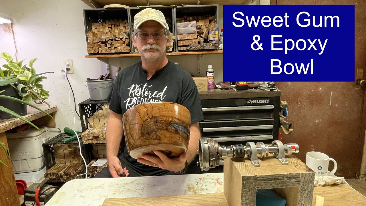 Sweet Gum & Epoxy Bowl - YouTube