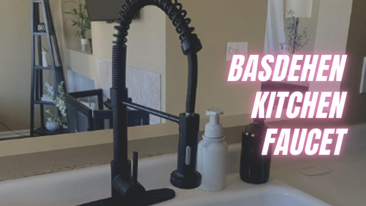 BASDEHEN Kitchen Faucets with Pull Down Sprayer | Spring Commercial ...