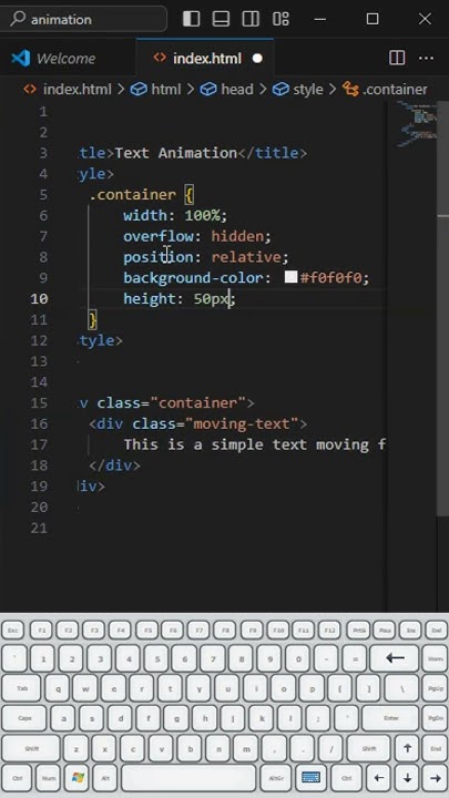 Smooth Text Animation From Right To Left Using Html And Css 🌐 Asmrcoding Html Css Asmr 