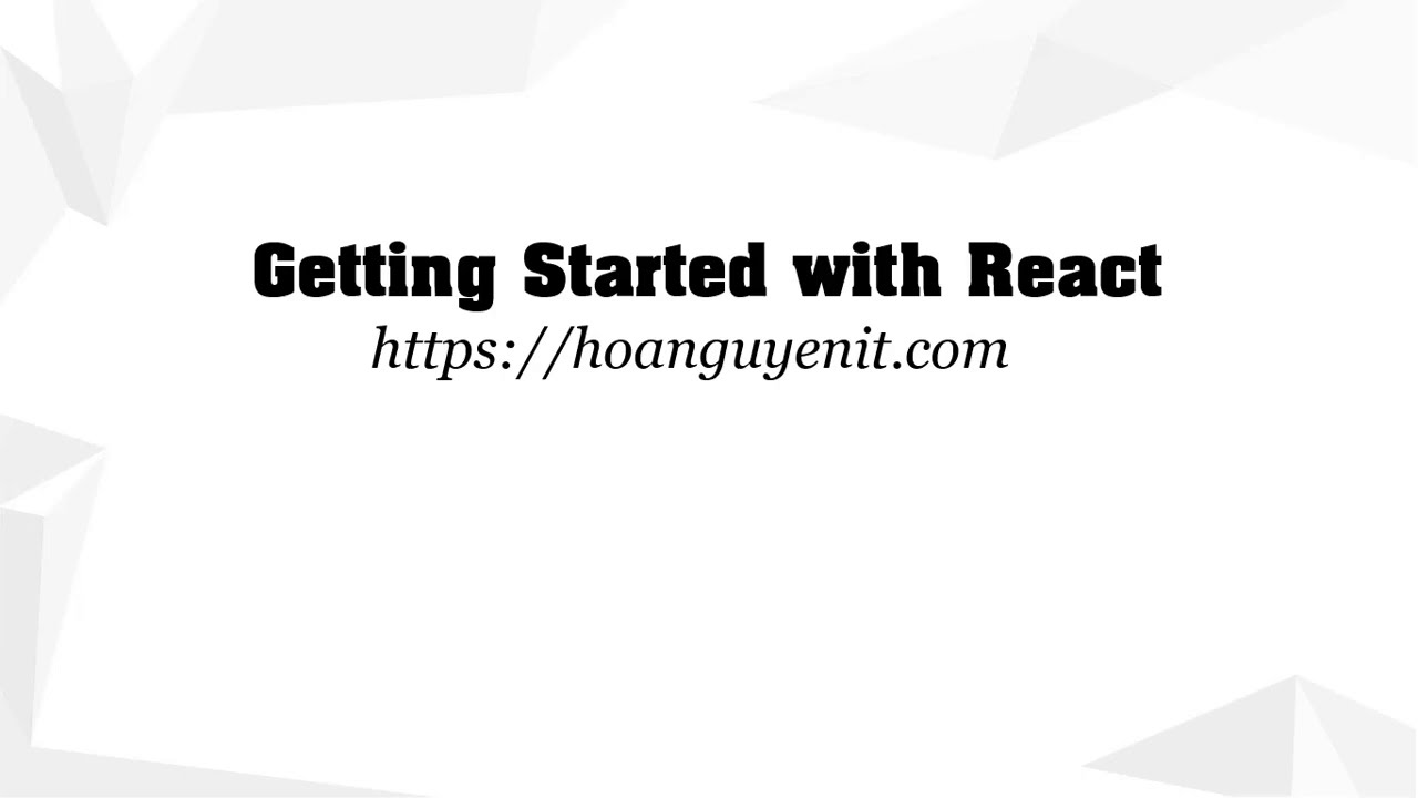[React] - Getting Started with React - YouTube