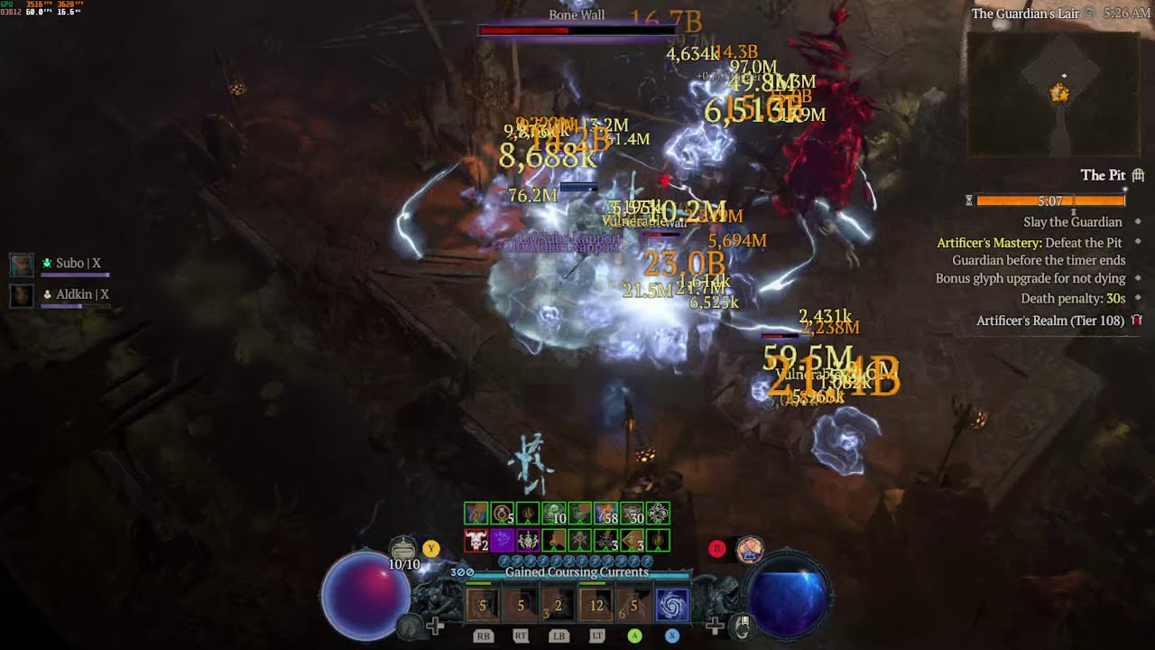 Diablo IV - Orange Lightning Spear Sorcerer - Pit 108 in 9m53s - YouTube