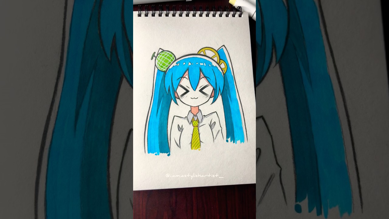 Drawing Lemon Miku 🍋🍪 #hatsunemikufanart #hatsunemiku #creativeart ...