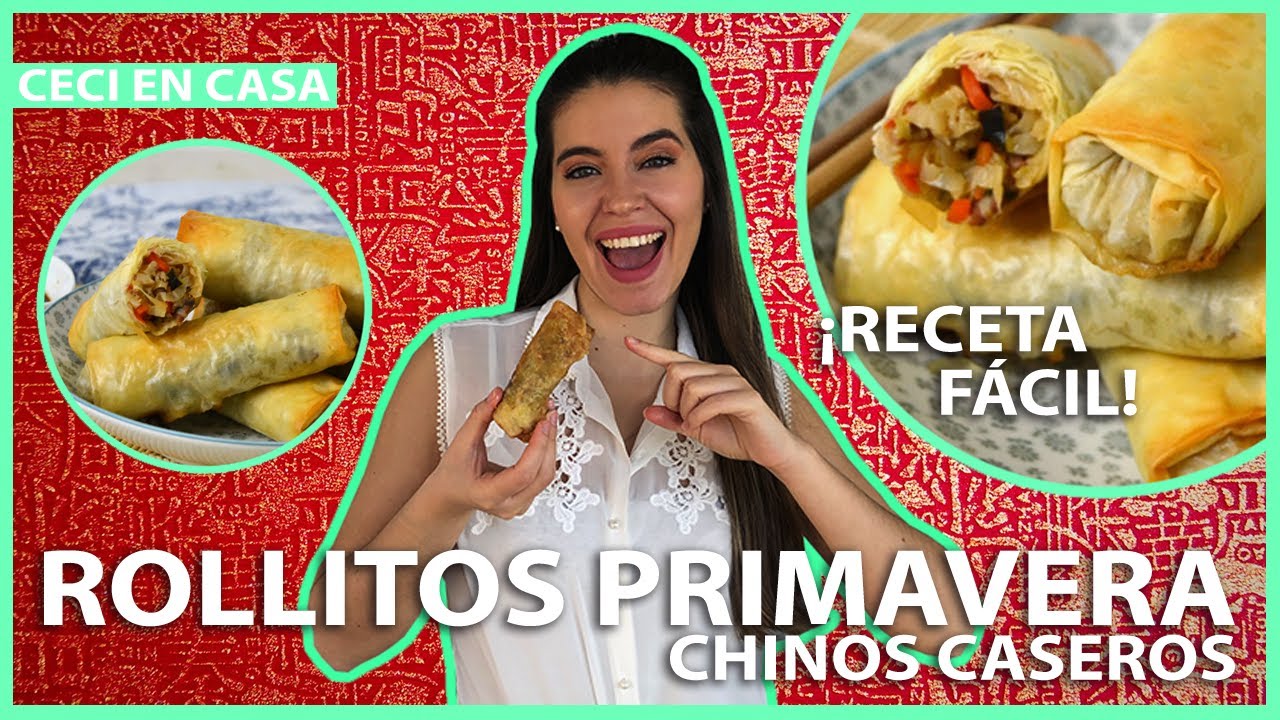 Cómo hacer ROLLITOS PRIMAVERA CHINOS CON MASA CASERA | Receta súper ...