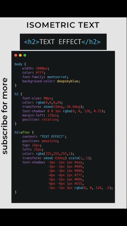 CSS Isometric Text Effect | CSS Tips & Tricks - YouTube