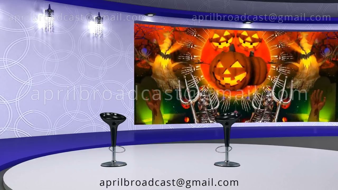 Halloween Set 17 - Virtual Green Screen Background Loop - YouTube