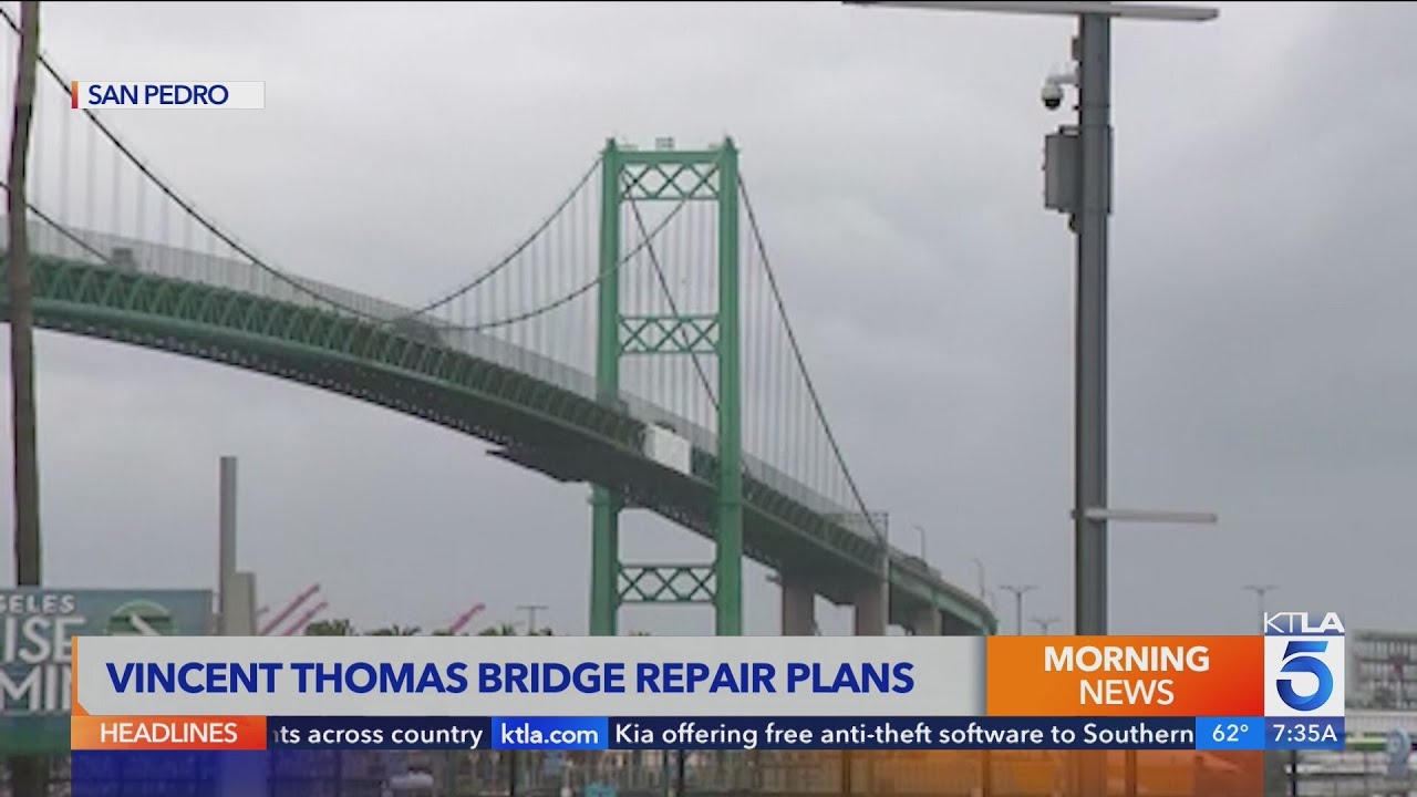 Caltrans still deciding how to close Vincent Thomas Bridge for repairs - YouTube