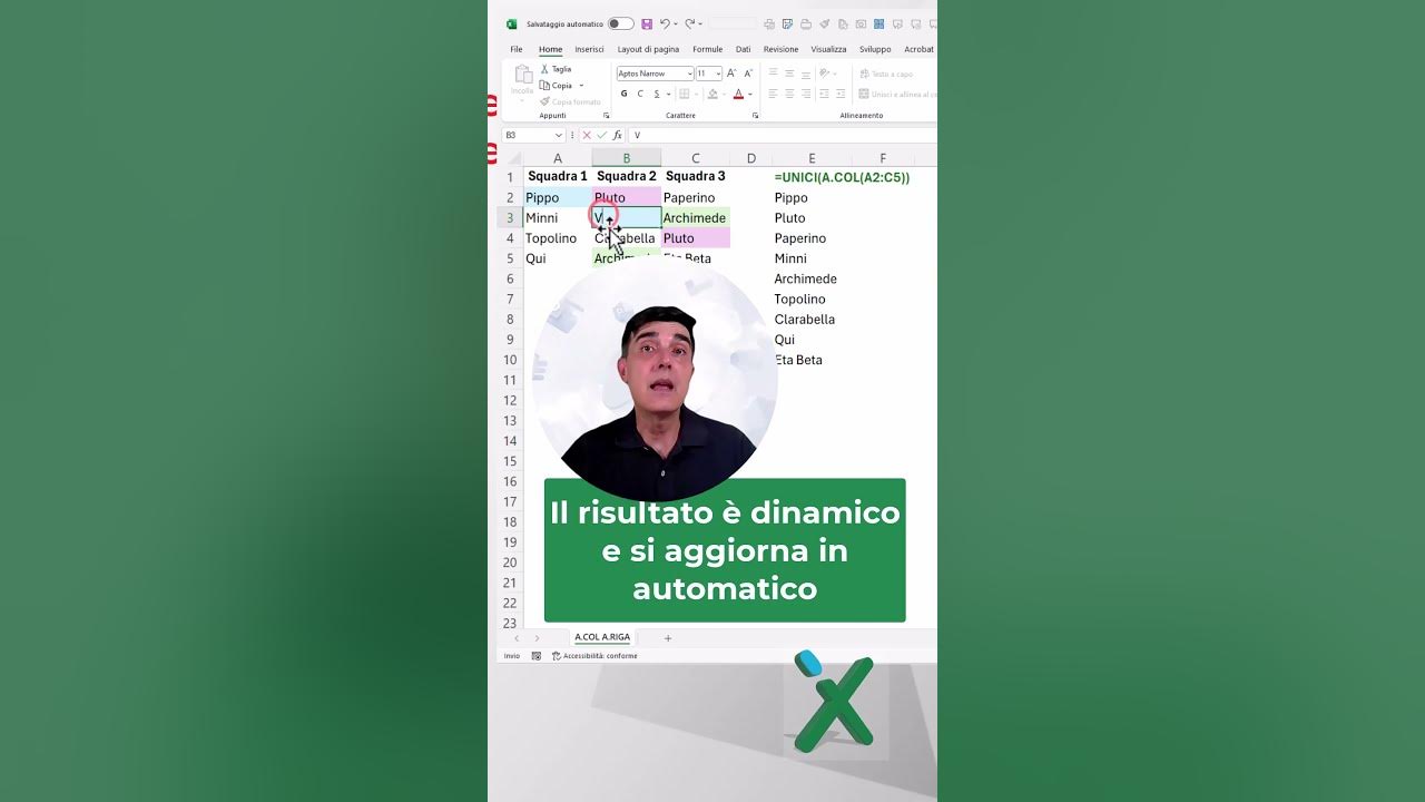 Excel365 Trucchi 💚 🏛️ Funzione Acol Shorts Excel Excelclub Exceltips Youtube
