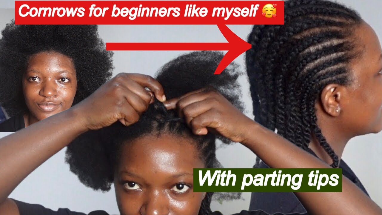 *For beginners* How to part and do your own cornrows, by yourself🥰 ...