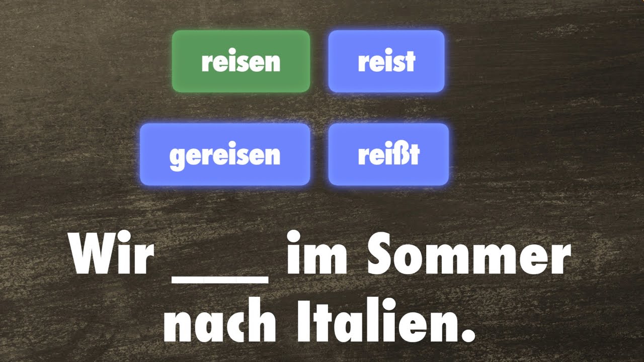 German B1 Test #1 - Verbs and Nouns - YouTube