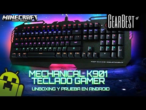 TECLADO GAMER - MECHANICAL K901 UNBOXING Y PRUEBA DE LUCES EN ANDROID ...