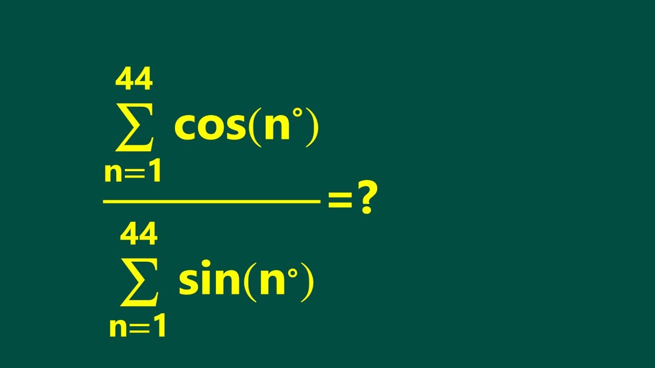 A Nice Trigonometric Problem. | How To Evaluate? | Using A Simpler Approach. - YouTube