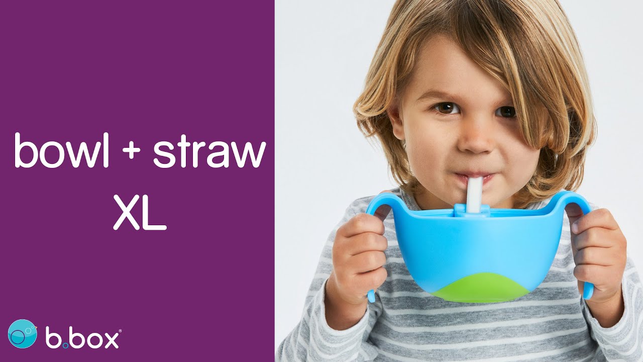 b.box bowl XL + straw - double the size, double the straw - YouTube