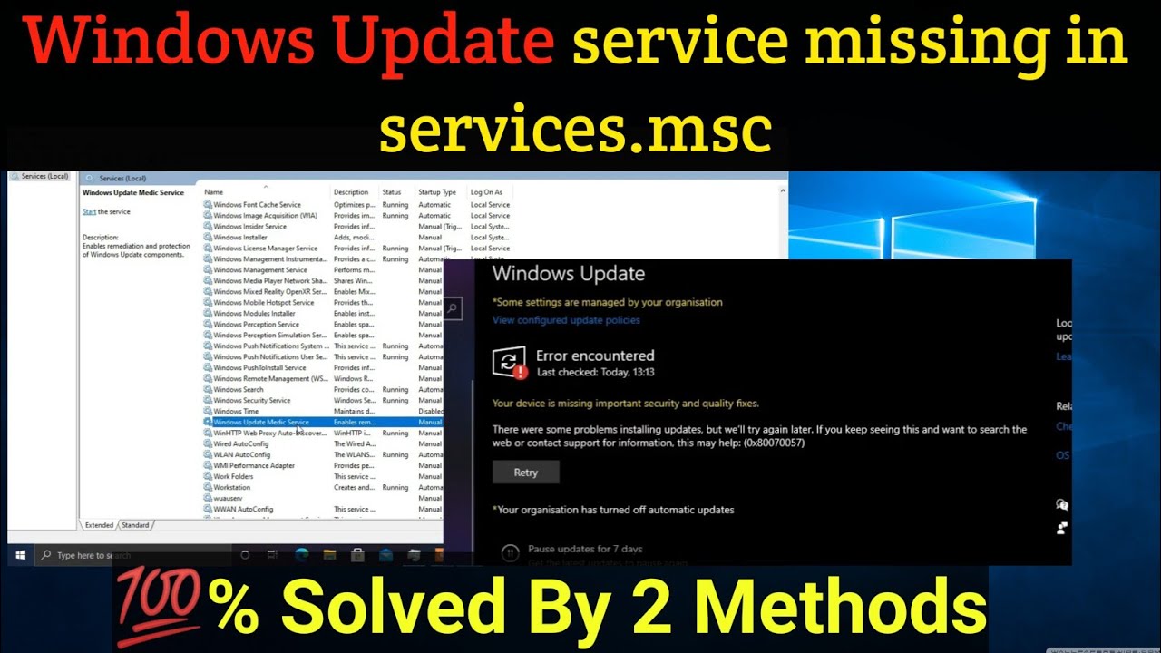How to solve the Windows Update service missing problem | Windows 10 ...