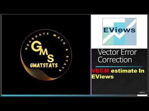 Vector Error Correction Model (VECM) Tutorial in EViews: Step-by-Step ...
