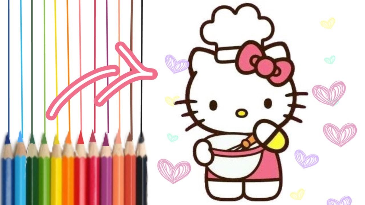 How to draw cute Hello Kitty cooking | Easy DIY - YouTube