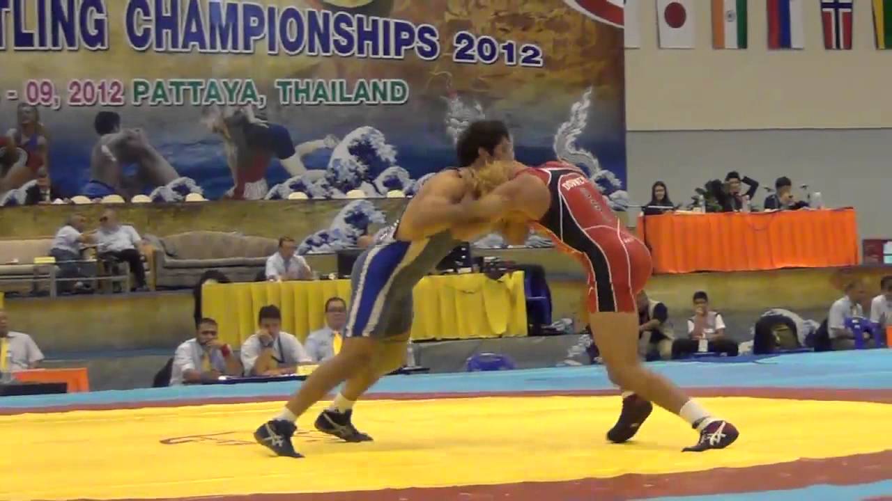 2012 Junior Worlds - 84kg - Pat Downey (USA) vs. Evgheni Eremiev (MDA ...