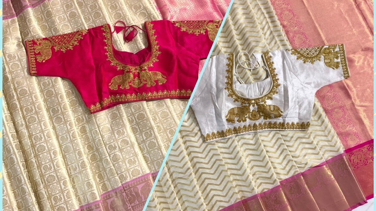 Silk Saree with Contrast Pallu Collection - YouTube