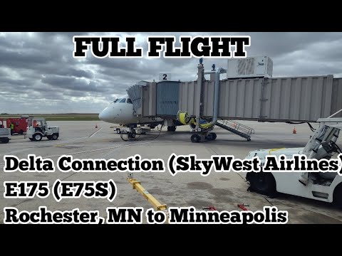 FULL FLIGHT | Delta Connection (SkyWest) | Embraer E175LR (E75S) | Rochester, MN to Minneapolis ...