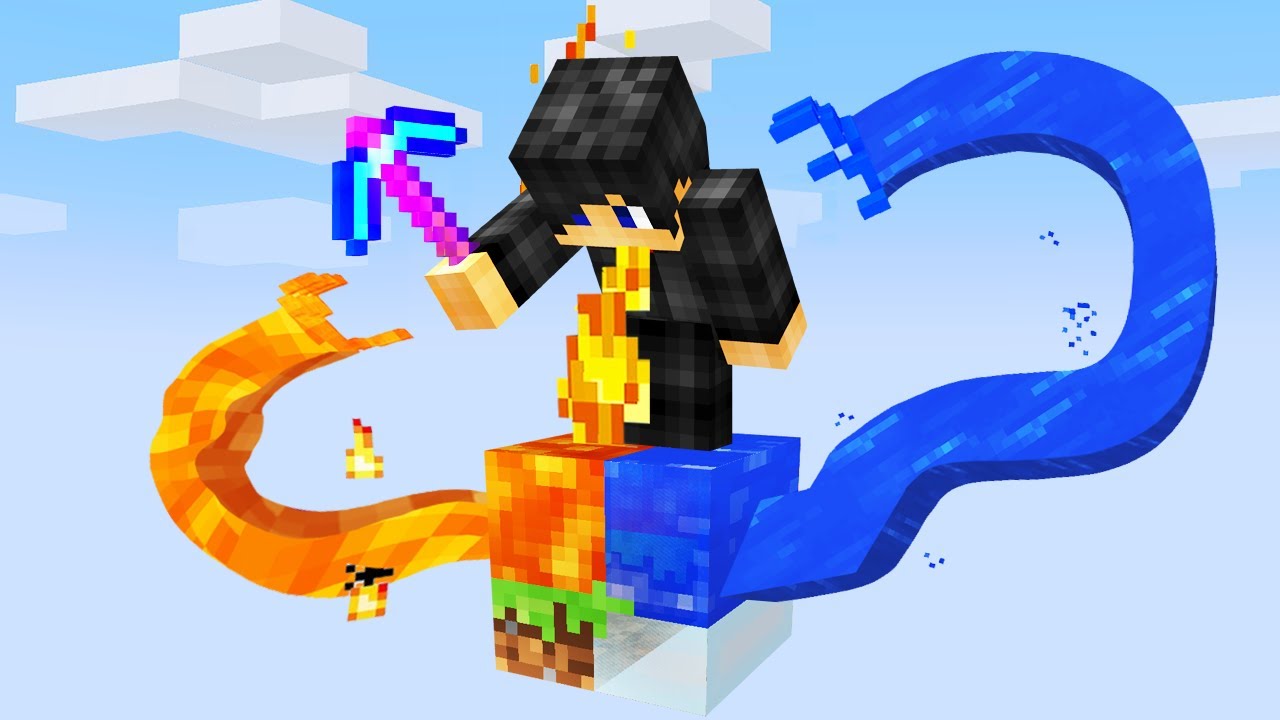 Minecraft, But It's On 1 Elemental Block! - YouTube