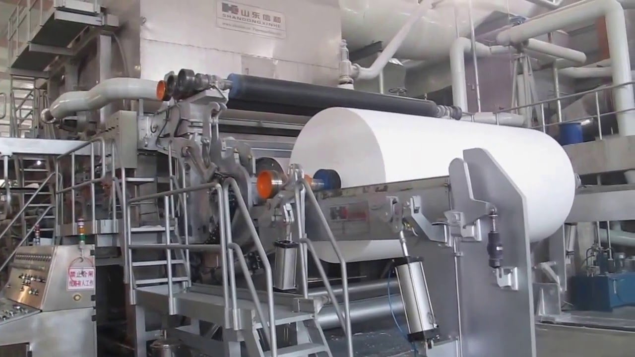 High Speed Crescent Former Tissue Machine by Xinhe - YouTube