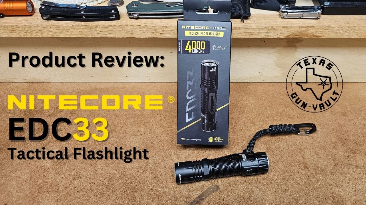 Product Review: Nitecore EDC33 Tactical Flashlight (4000 Lumens) - YouTube