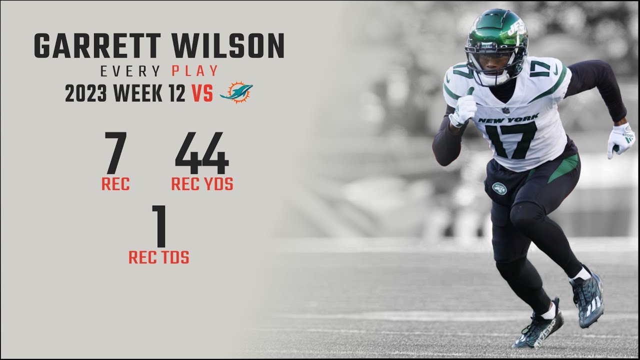 Garrett Wilson Week 12 | Every Target and Catch vs Miami Dolphins ...