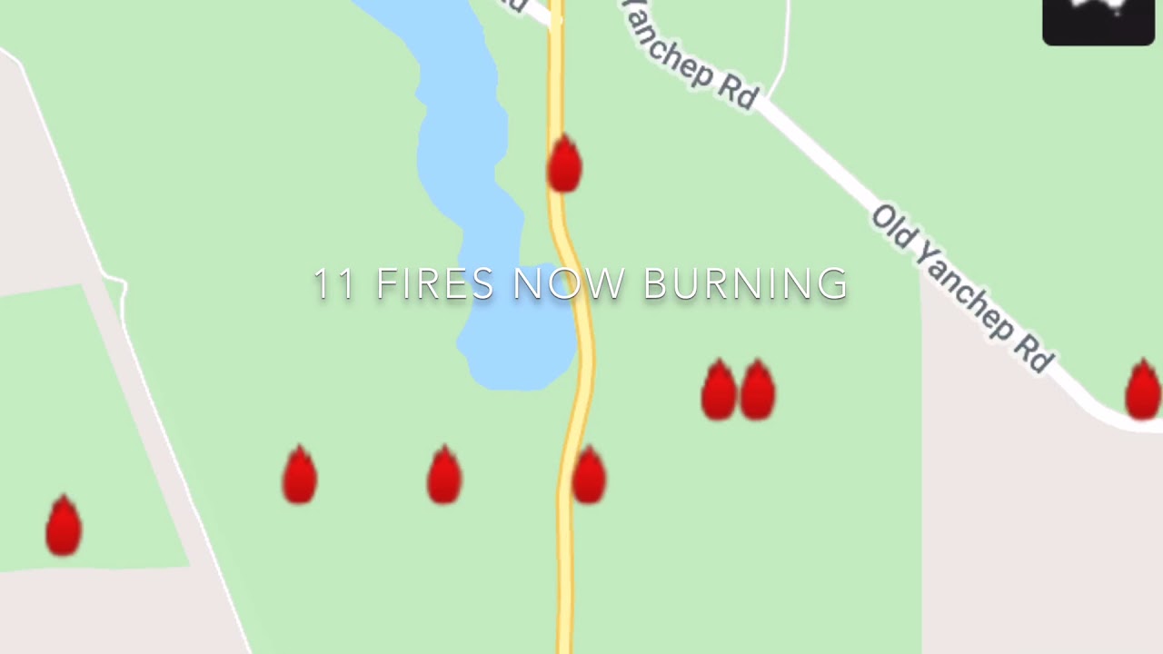 11 fires now burning and it’s jumped old Yanchep Rd. Link to live fire ...