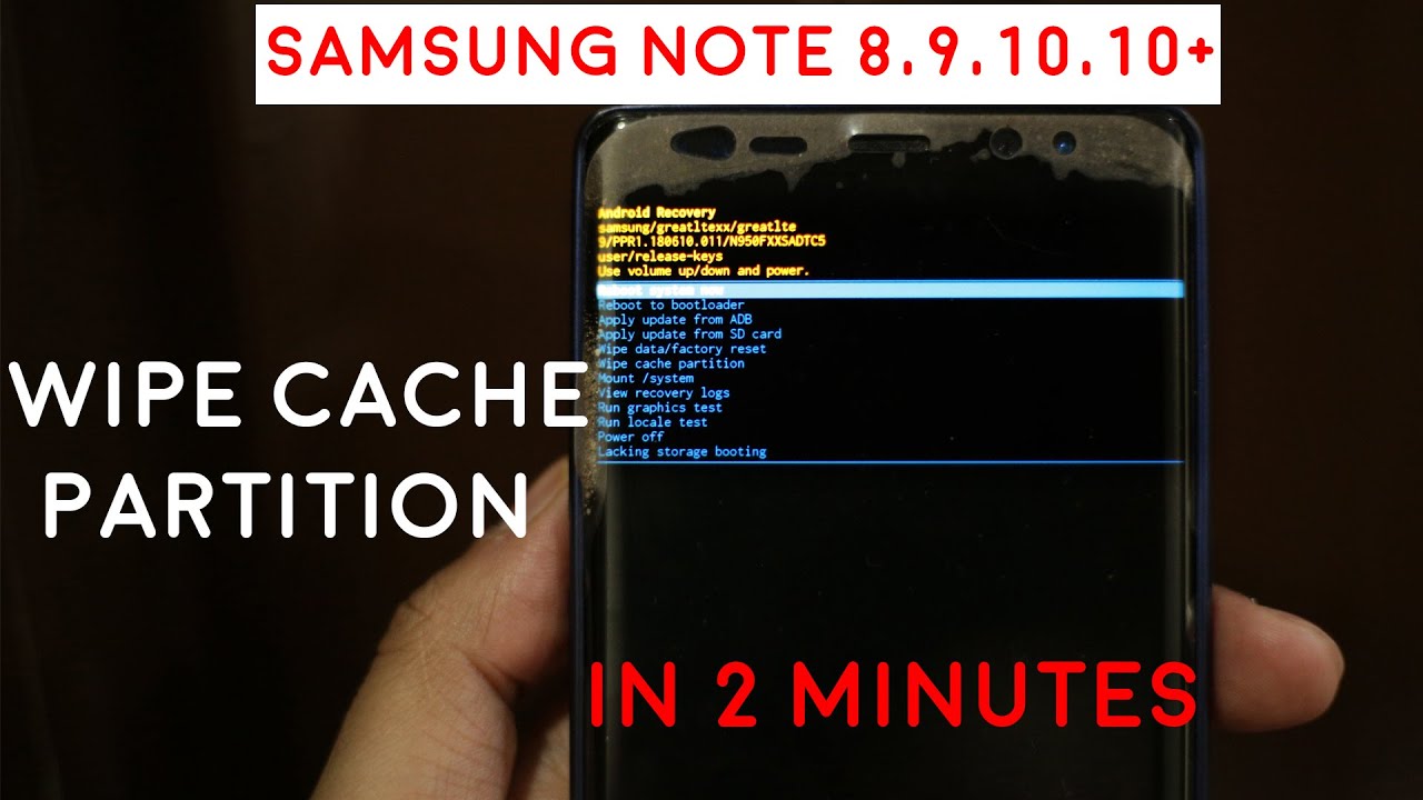 How to Clear Cache on Samsung for Note 8 , Note 9 , Note10, Note 10 ...