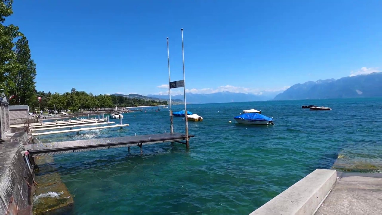 LAUSANNE | Hotel Chateau d`Ouchy promenade | Switzerland - YouTube