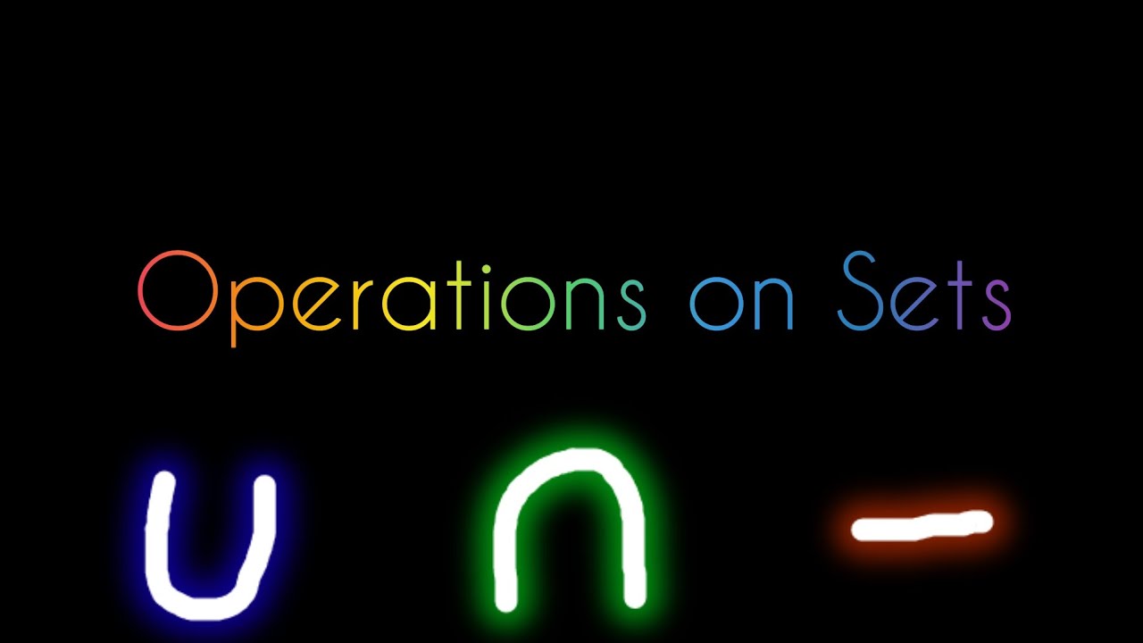 Operations on Sets - YouTube