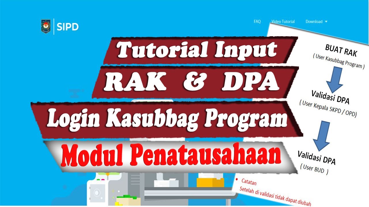 SIPD Penatausahaan 5. Membuat RAK dan DPA ( Login Kasubbag Program ...