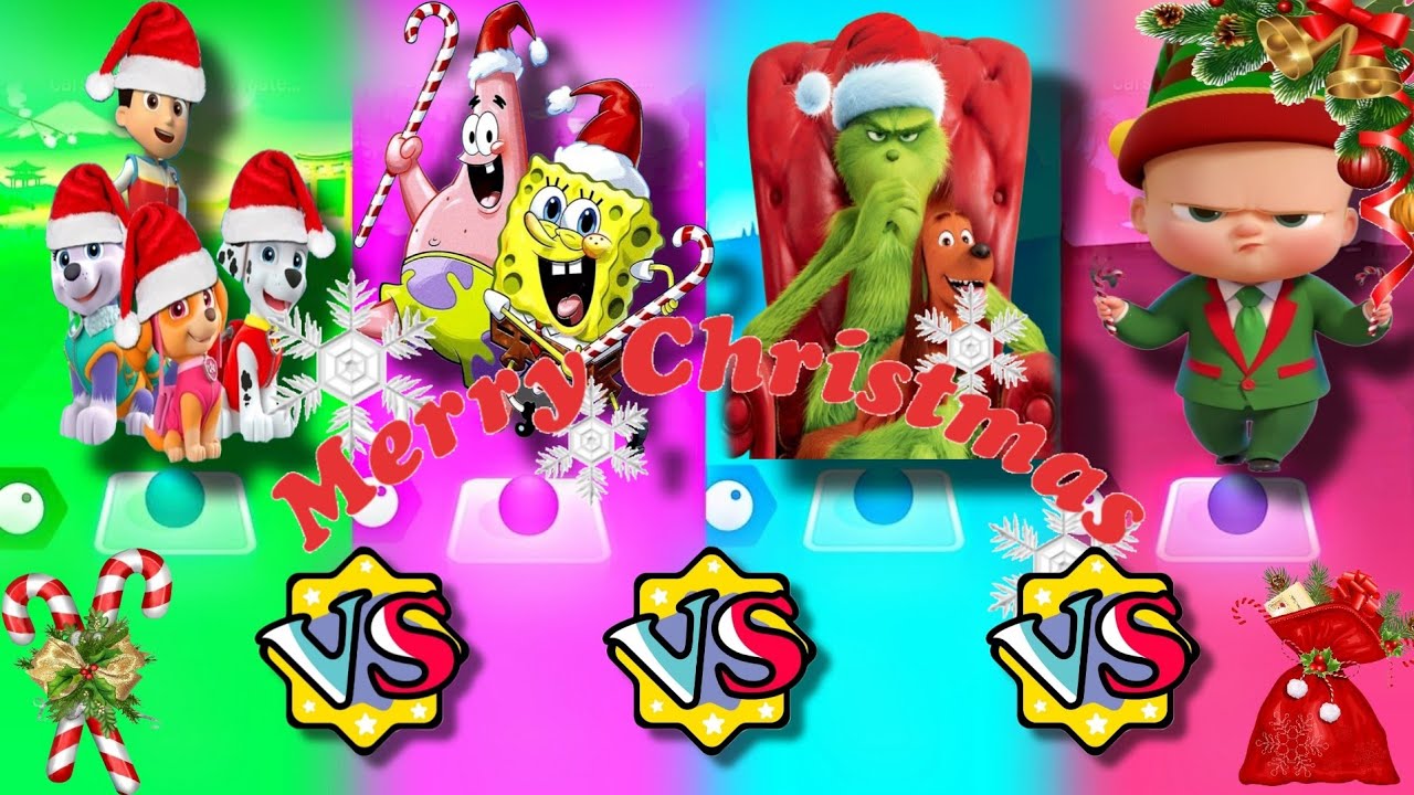 🎄MERRY CHRISTMAS🎄 PAW PATROL 🆚 SPONGEBOB 🆚 THE GRINCH 🆚 BABY BOSS |🎮 ...