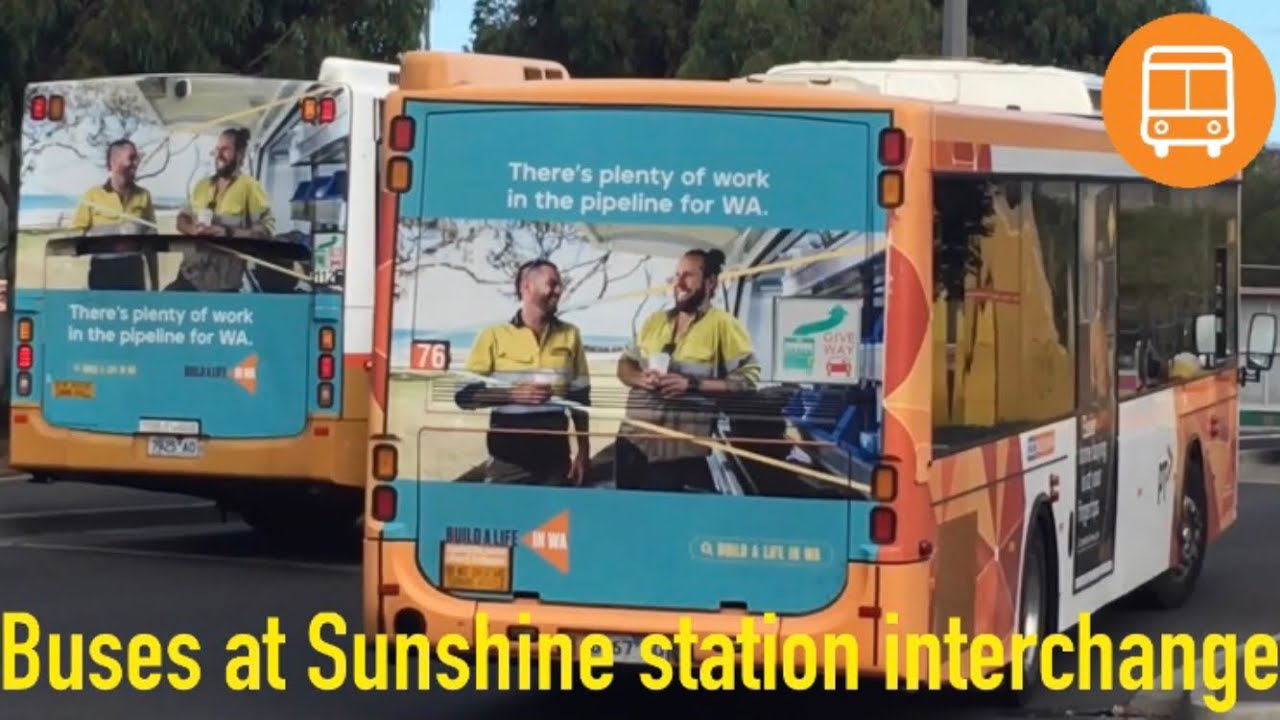 Buses at Sunshine station interchange - YouTube