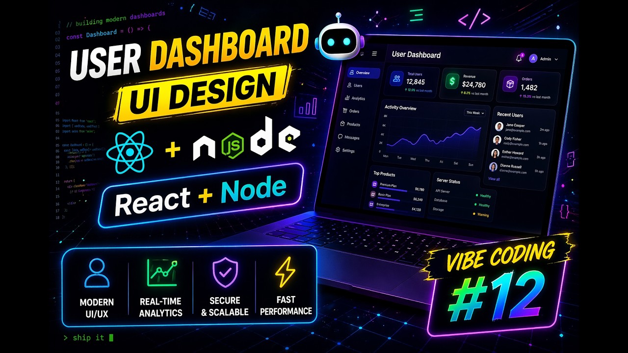 Build User Dashboard UI | LMS Dashboard Design (React + Node) Vibe ...