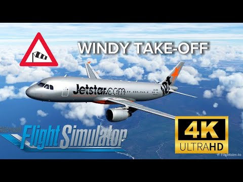 WINDY TAKE OFF !!! | MSFS 2020 | Denpasar(WADD) Singapore(WSSS) | Full ...