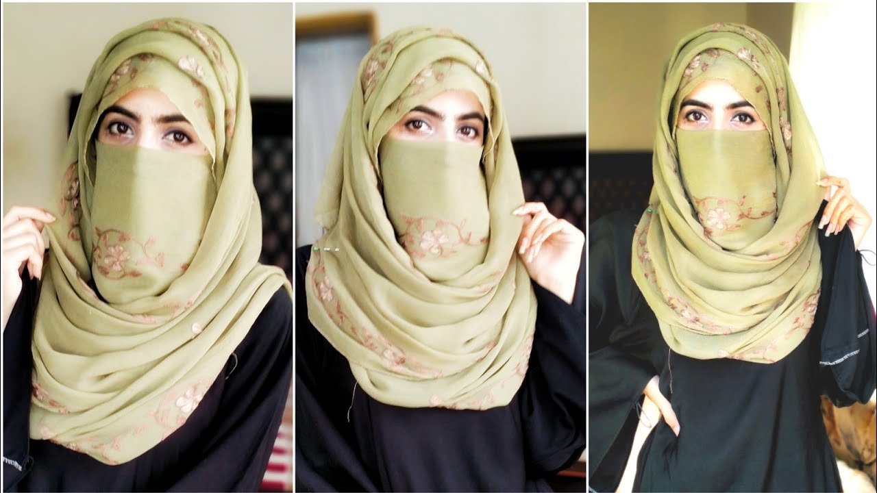 Everyday Hijab Tutorial & How I Do My Niqab | Niqab Styles | Hijab ...