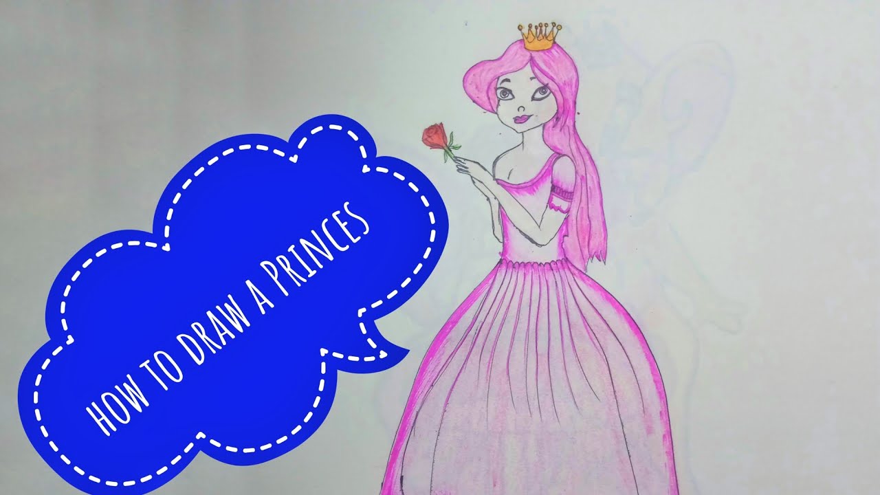 Prince drawing||how to draw a princes - YouTube