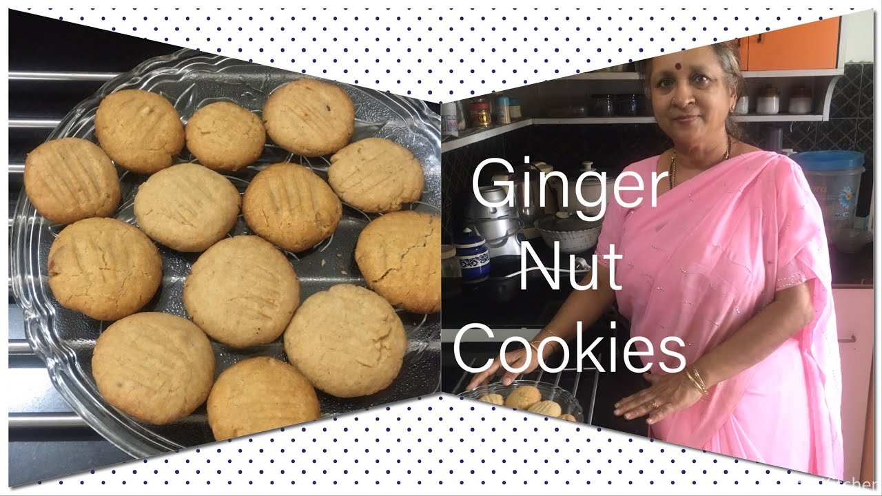 Ginger Nut Cookies !! No oven !! Simple & Tasty! No maida! - YouTube