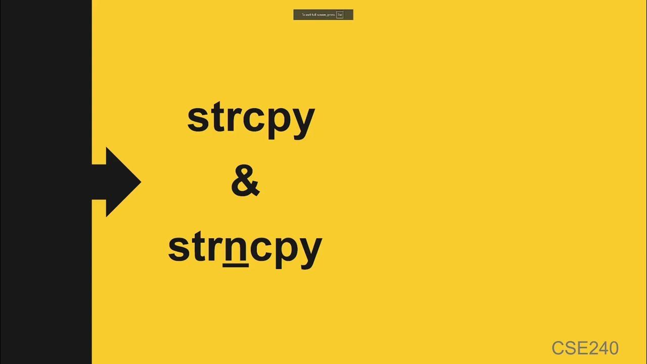 2.2.5d strcpy and strncpy - YouTube
