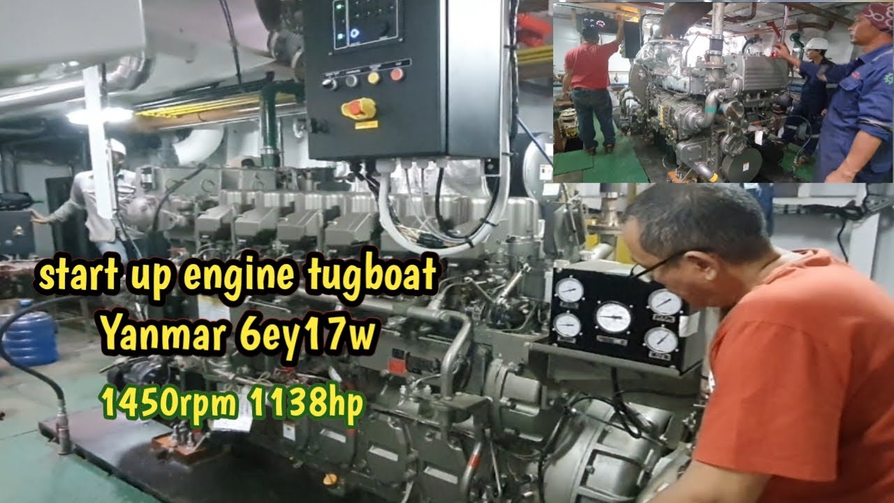 after chockfast go on start up main engine tug - YouTube