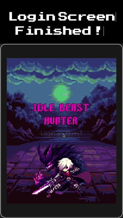 Created a Login Screen for my Idle Rpg project ! No IAP / P2W game project, unity newbie gamedev ...