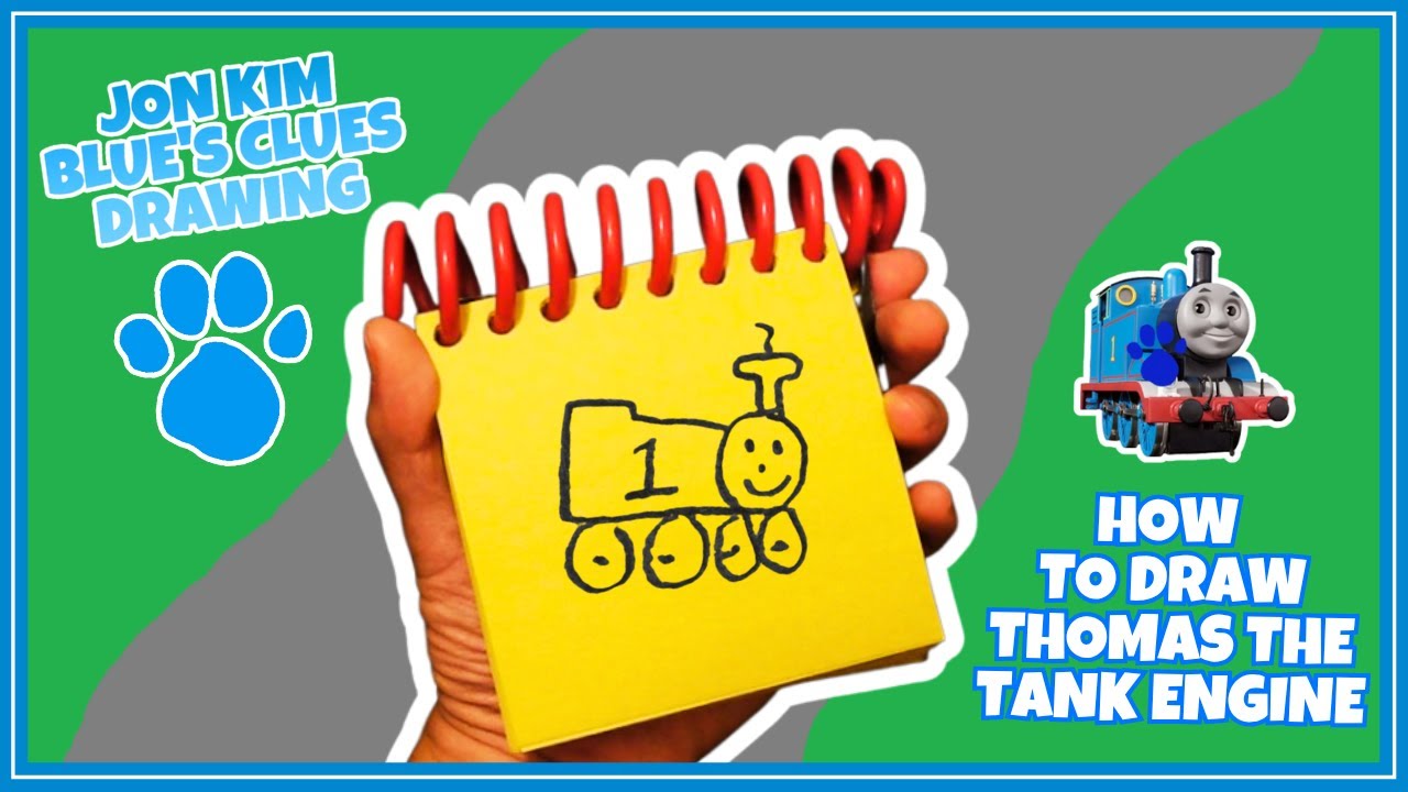 Jon Kim Blue's Clues Drawing - How To Draw Thomas The Tank Engine - YouTube