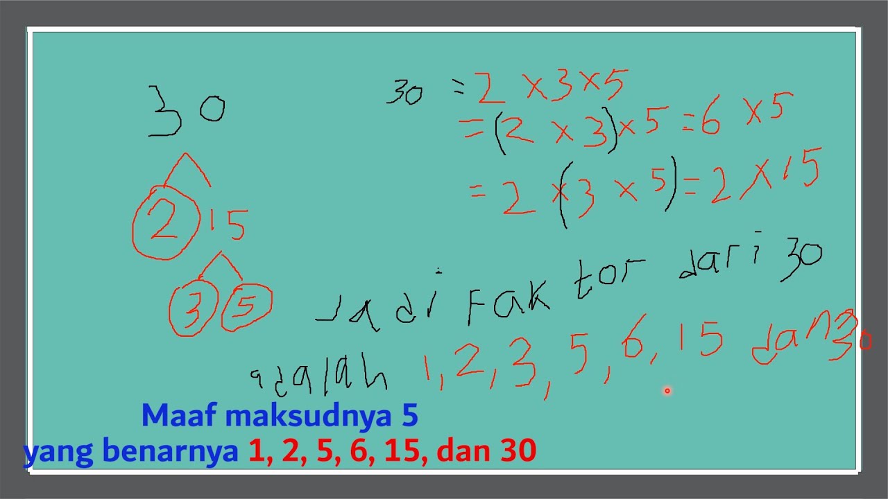 CARA MENENTUKAN FAKTOR BILANGAN MENGGUNAKAN POHON FAKTOR - YouTube