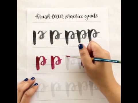 Brush Lettering - Lowercase p - YouTube
