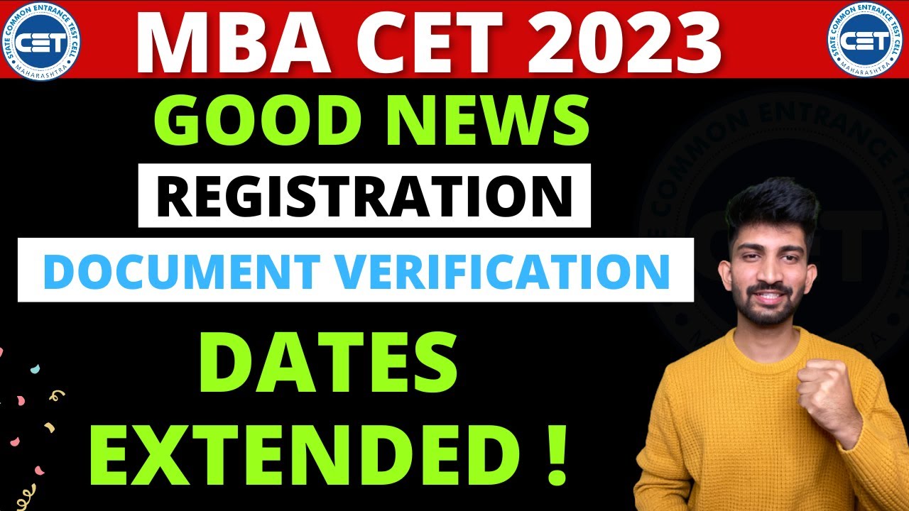 MBA CET Registration Process Dates EXTENDED | MBA CET Admission Process ...