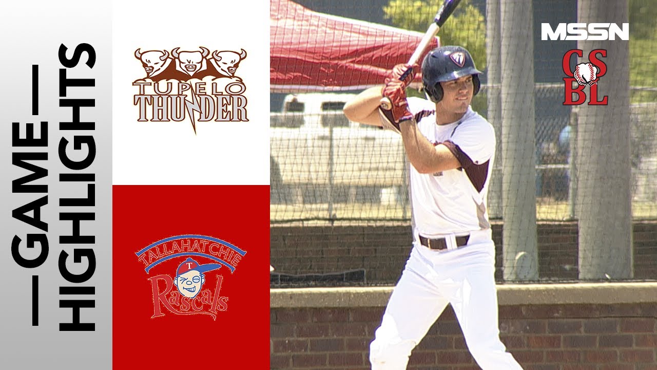 Tupelo Thunder vs Tallahatchie Rascals Cotton States Baseball - YouTube