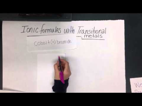 Ionic: writing ionic formulas with transitional metals - YouTube