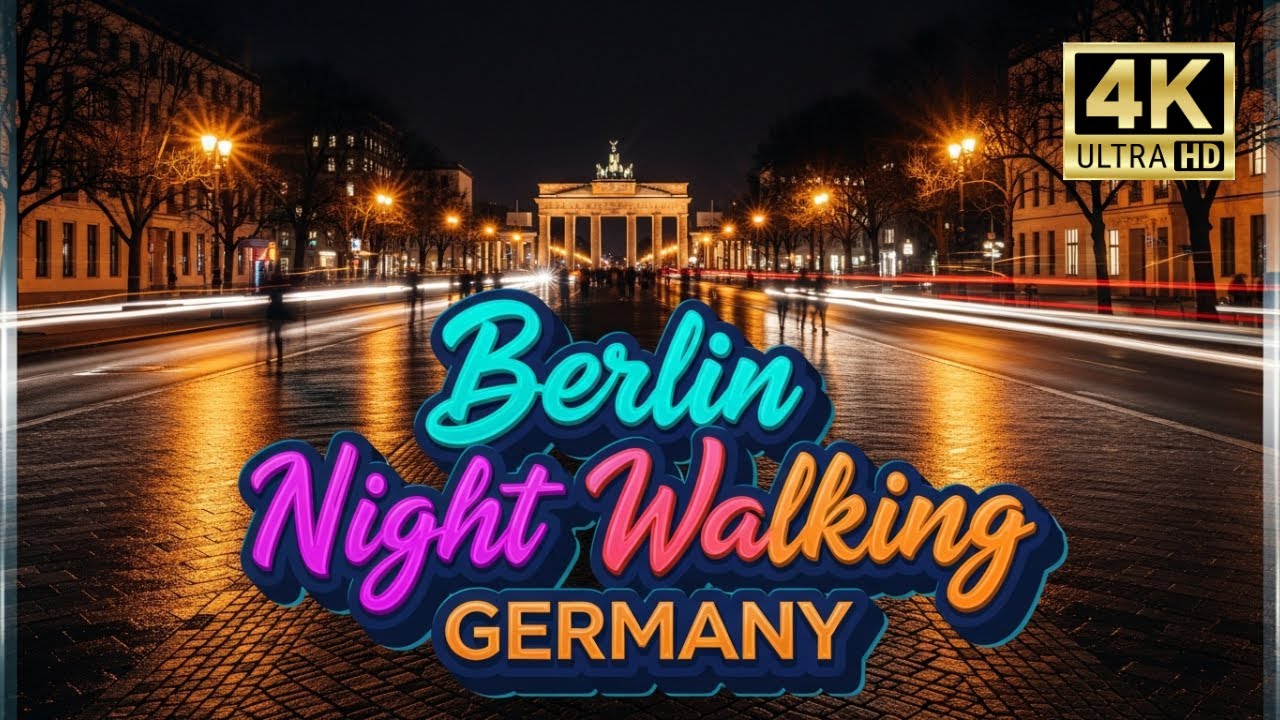 Berlin's Most Beautiful Street at Night 🌙 Unter den Linden 4K UHD Walk ...