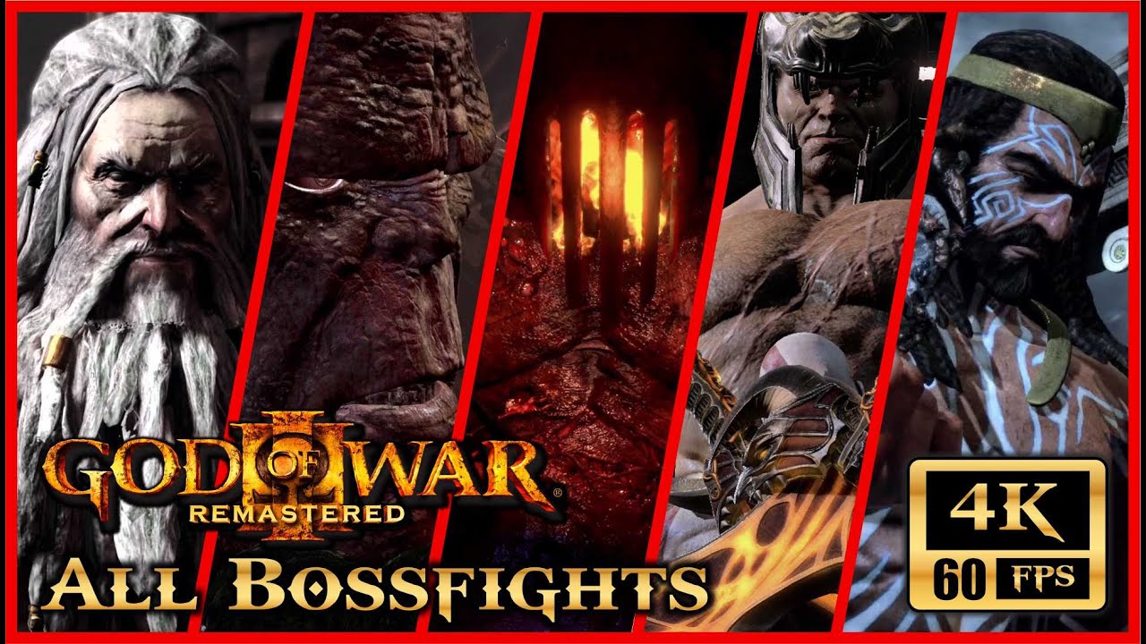 GOD OF WAR 3 Remastered All Boss Fights and Ending [4K 60FPS] No ...