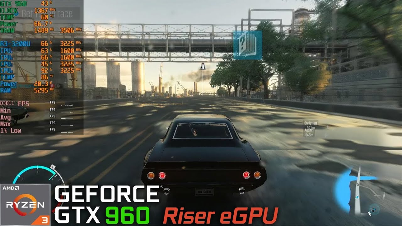 The Crew | Ryzen 3 3200U + GTX 960 | Riser eGPU - YouTube